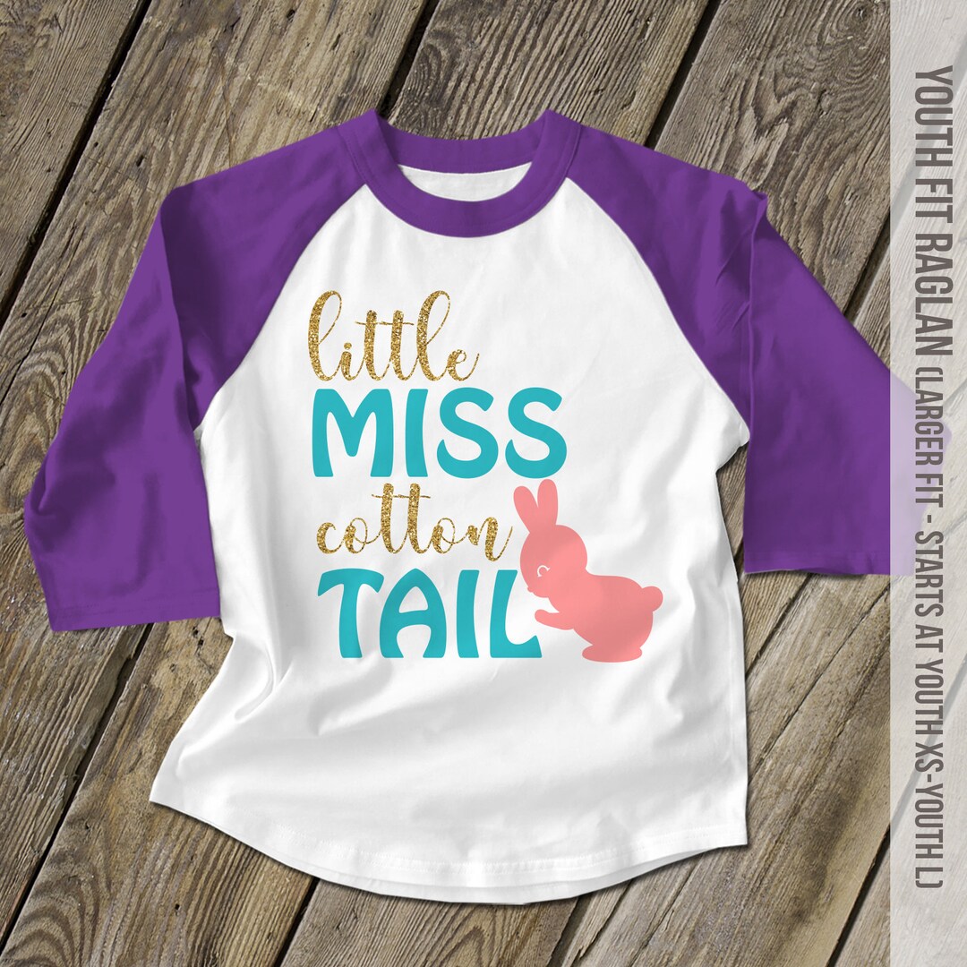 Girls Easter Shirt | Easter Bunny Glitter Raglan Shirt | Little Miss ...