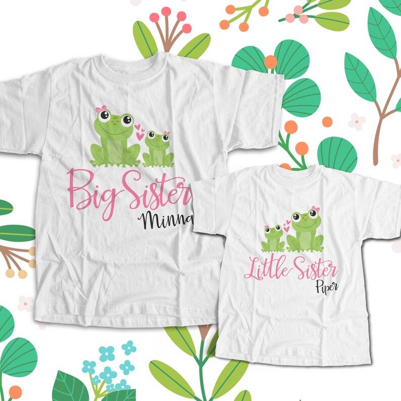 Big Sister Little Sister Shirts Adorable Frog Combination - Etsy