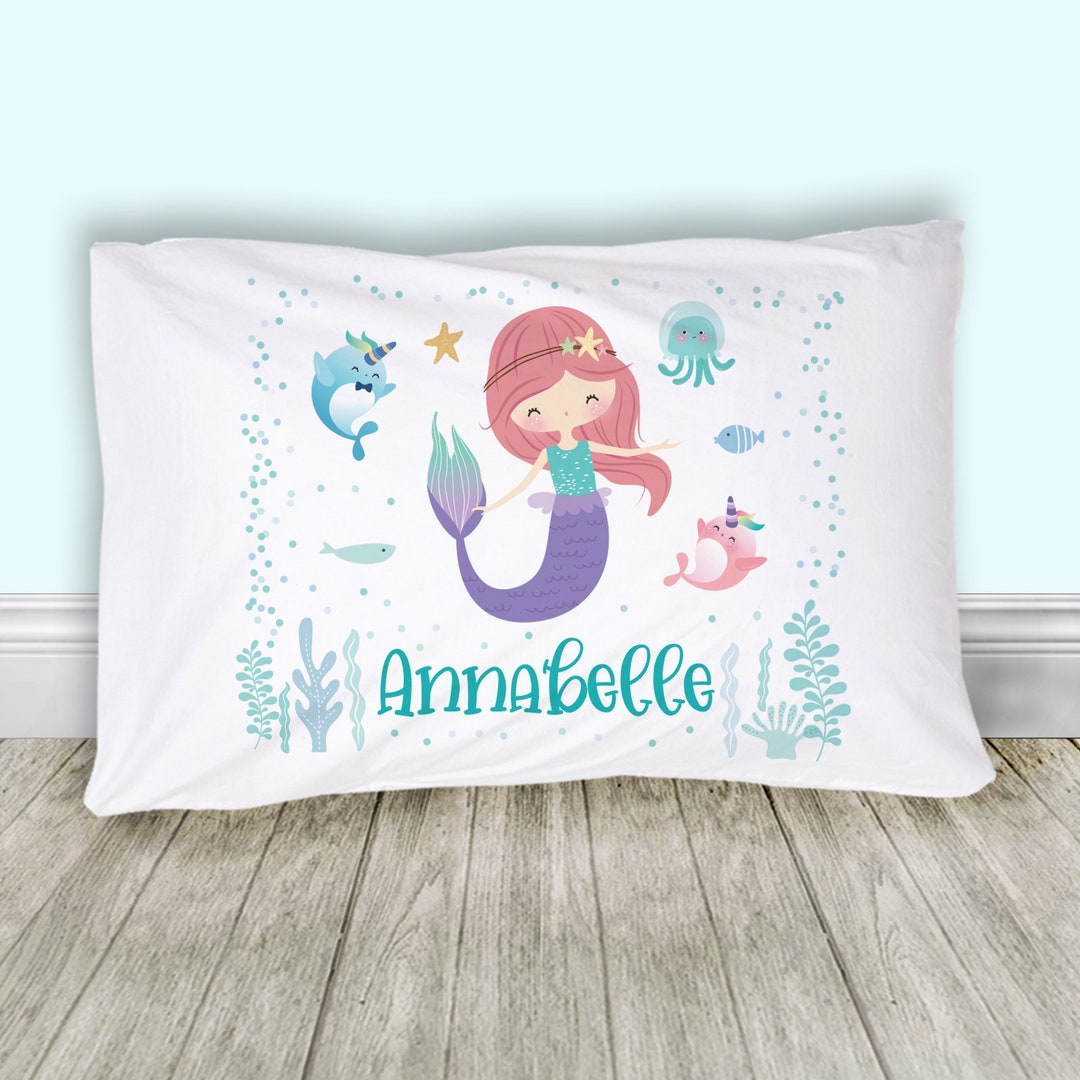 Mermaid Under the Sea Pillowcase | Sea Life Mermaid Pillowcase ...