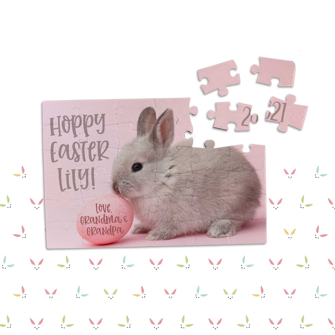 Easter Bunny Puzzle | Kids Easter Gift Bunny Basket Gift Puzzle Hoppy ...