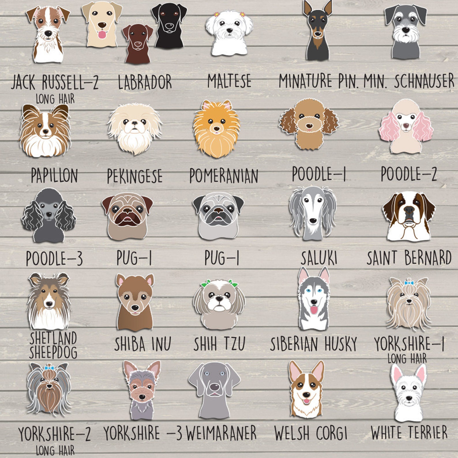 Personalized Dog Breed Pet's First Christmas Photo - Etsy