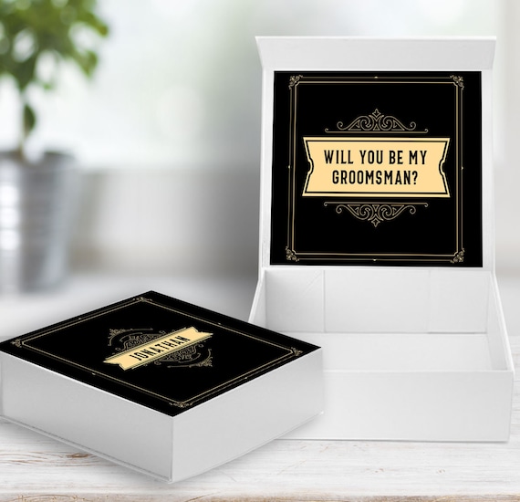 Groomsmen boxes groomsman proposal box personalized will | Etsy