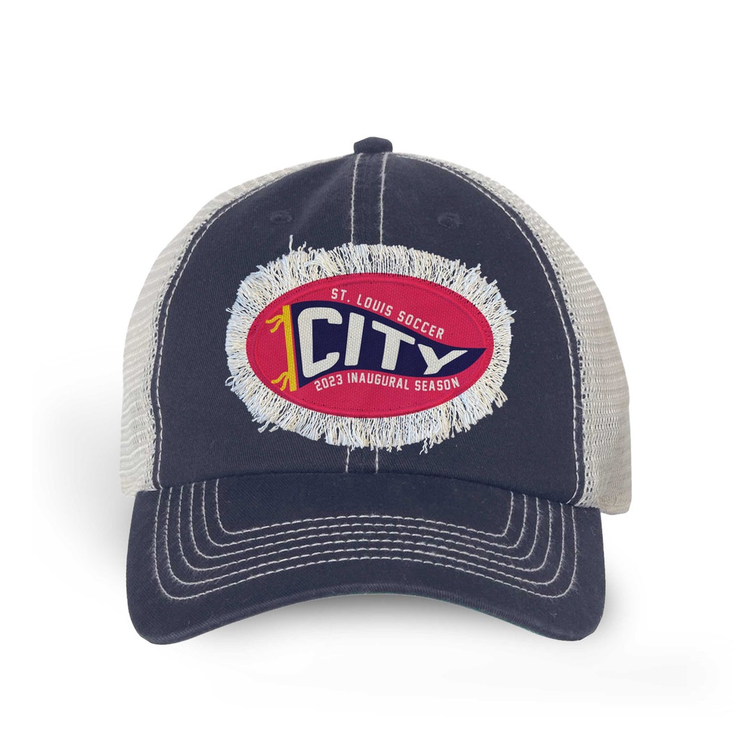 St. Louis Soccer City Pennant Raggy Patch Cap St Louis Soccer Inaugural ...