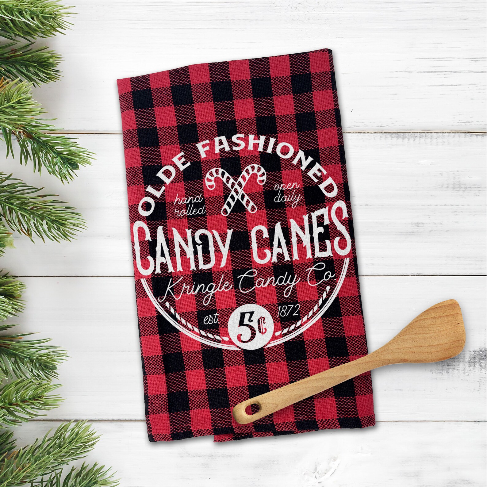 Christmas Tea Towel | Kringle Candy Co Kitchen Dish Towel | Sweet Olde ...