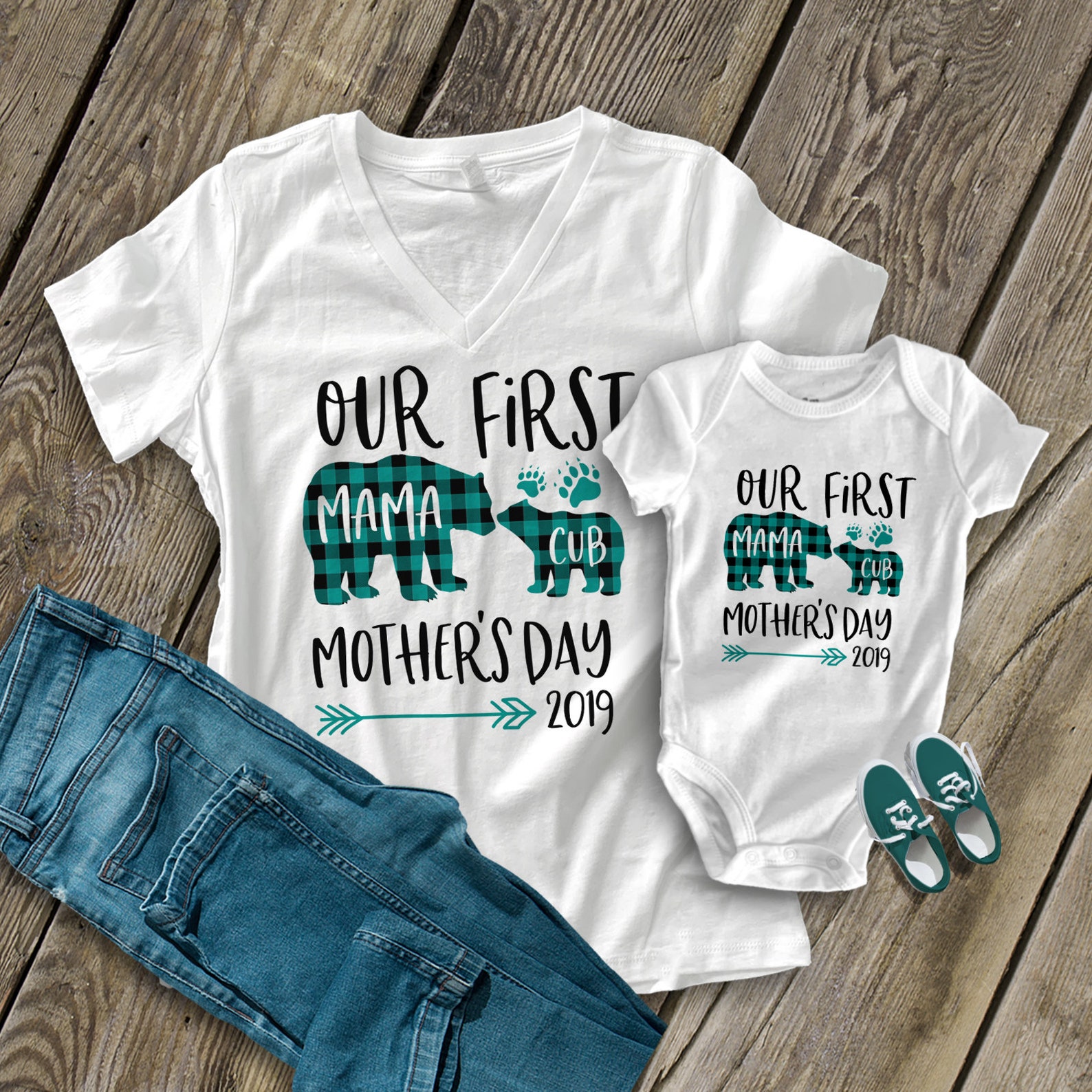 Our First Mother's Day Matching Mommy and baby Mama | Etsy