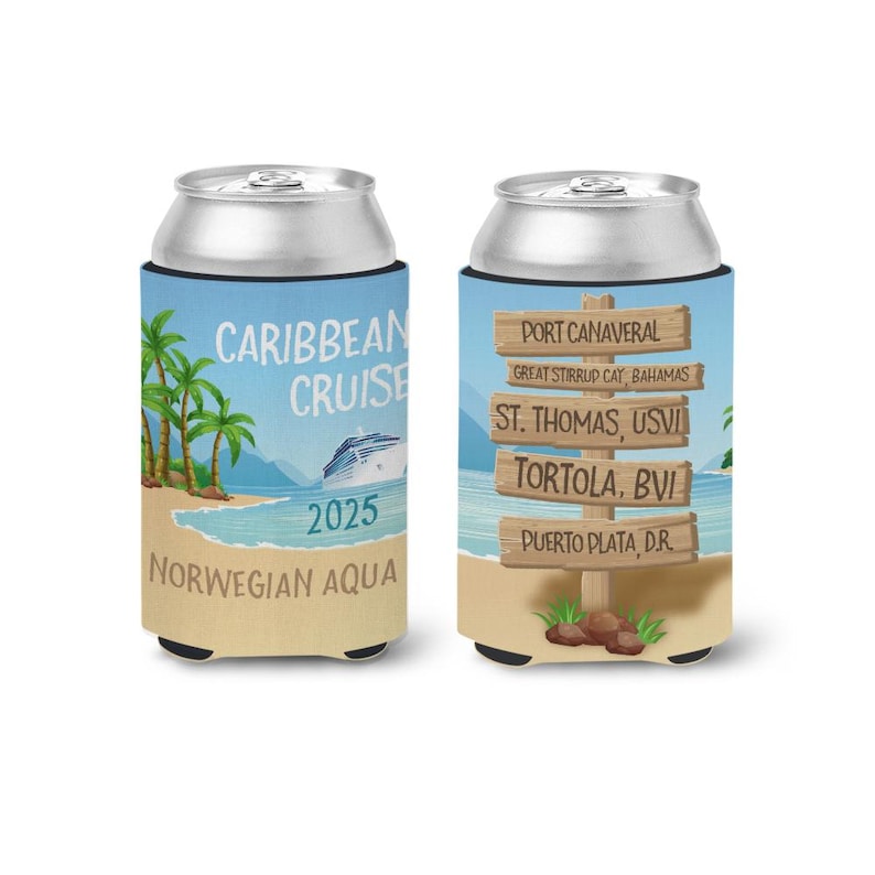 Vacation Can Coolers | Cruise Coolies Cruise Trip Gifts Exchange Gifts ...