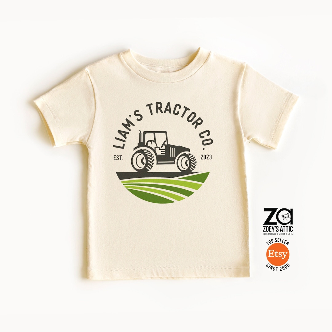 Birthday Tractor Shirts Personalized Tractor Shirt Boys Cute Tractor ...