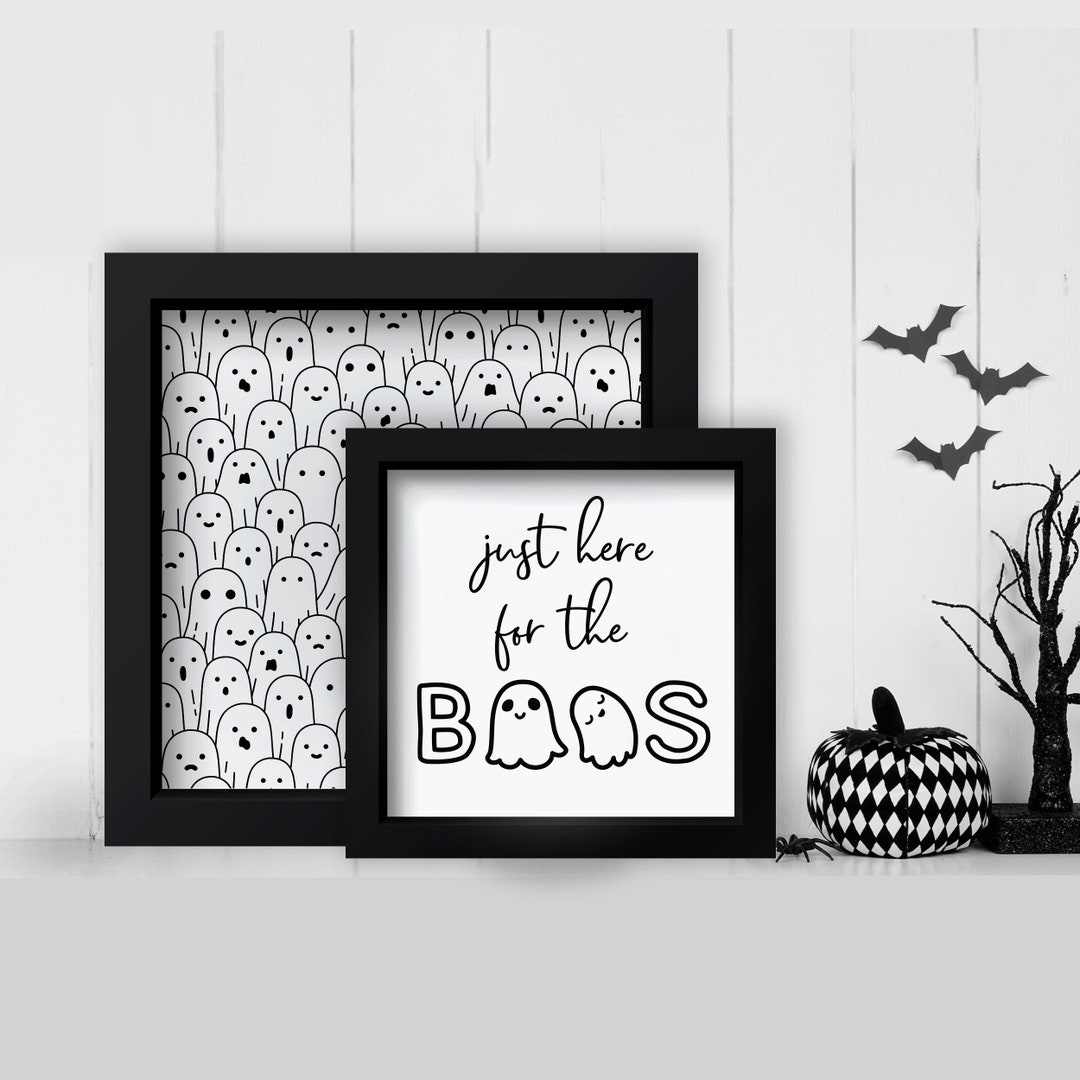 Funny Ghosts Halloween Signs Choose Layering Halloween Frames Just Here ...