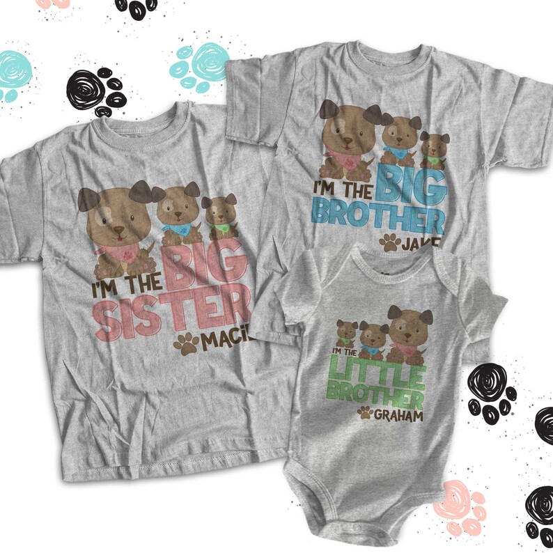 Matching Sister Brother Sibling Shirts Set of Three Matching - Etsy