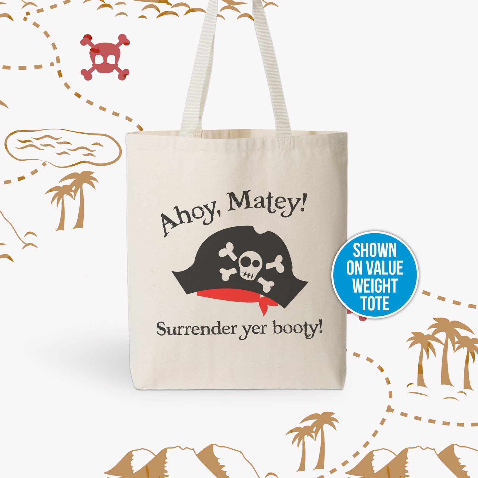 Pirate Trick or Treat Bag Halloween Bag Perfect for Your - Etsy