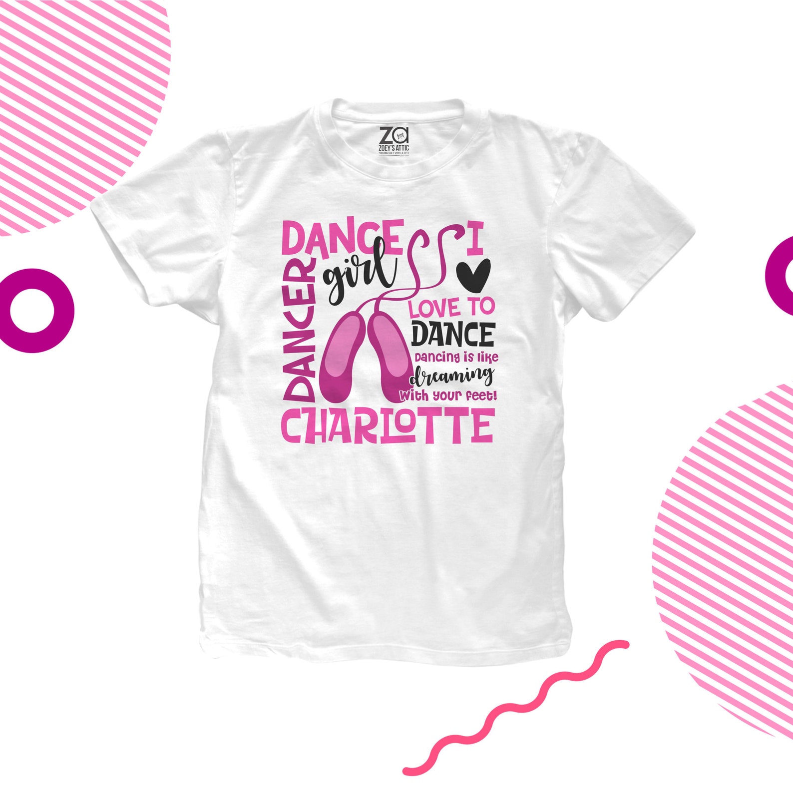 Childrens Personalized Shirt-dance Girl Ballet Adorably - Etsy