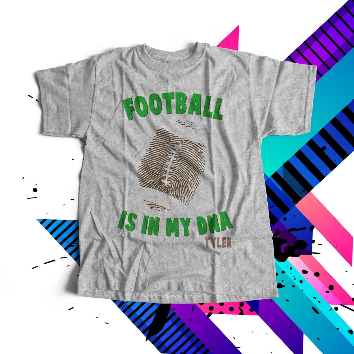 Boys Football Shirt Dna Fingerprint Football Tshirt - Etsy
