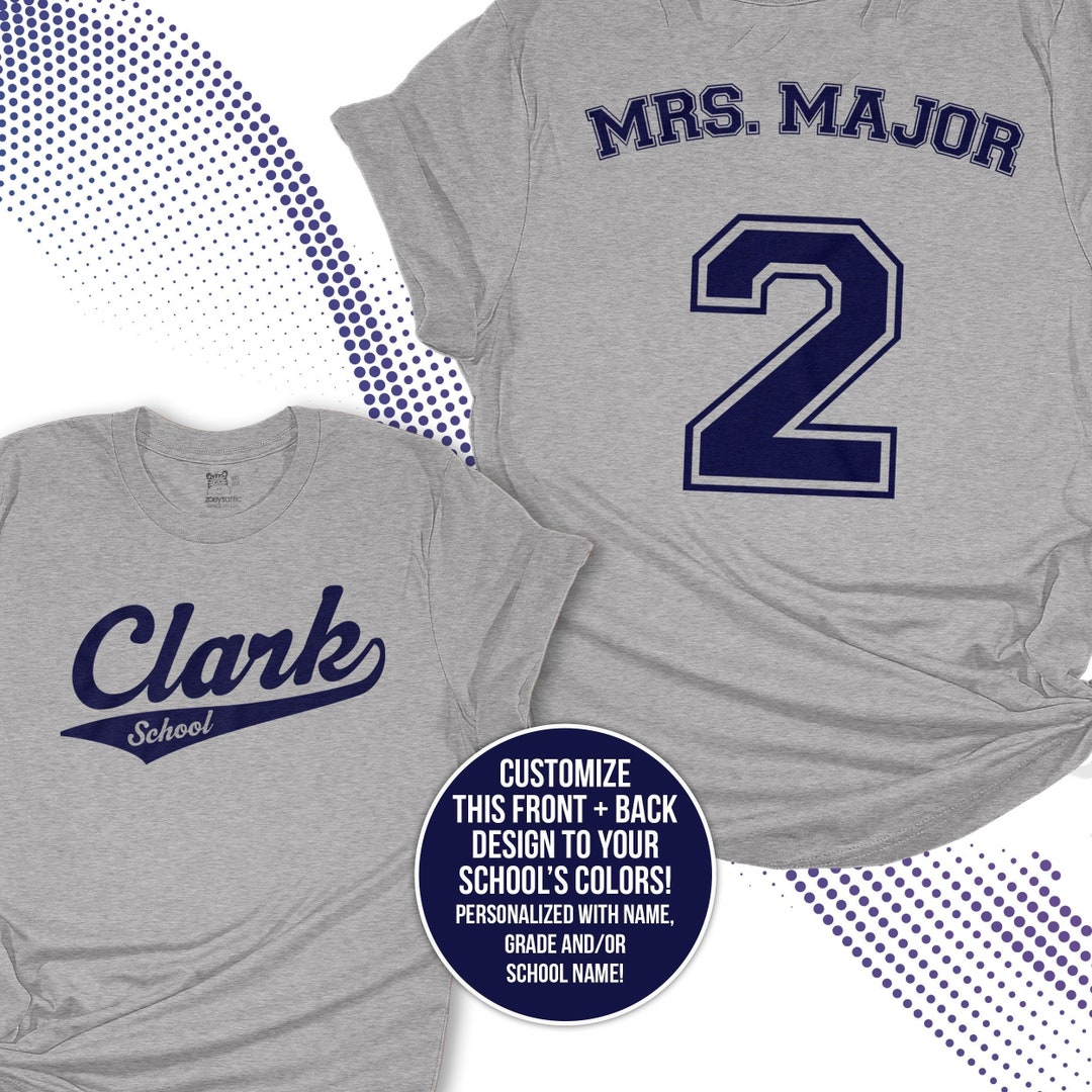 Team Sporty Matching Teacher Shirts Department Team Shirts School Front ...