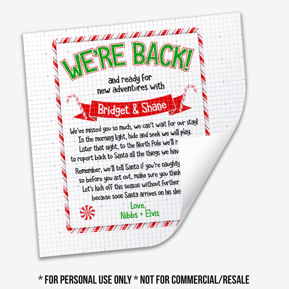 Personalized Elf Letter Welcome Back Letter From Two Elves - Etsy