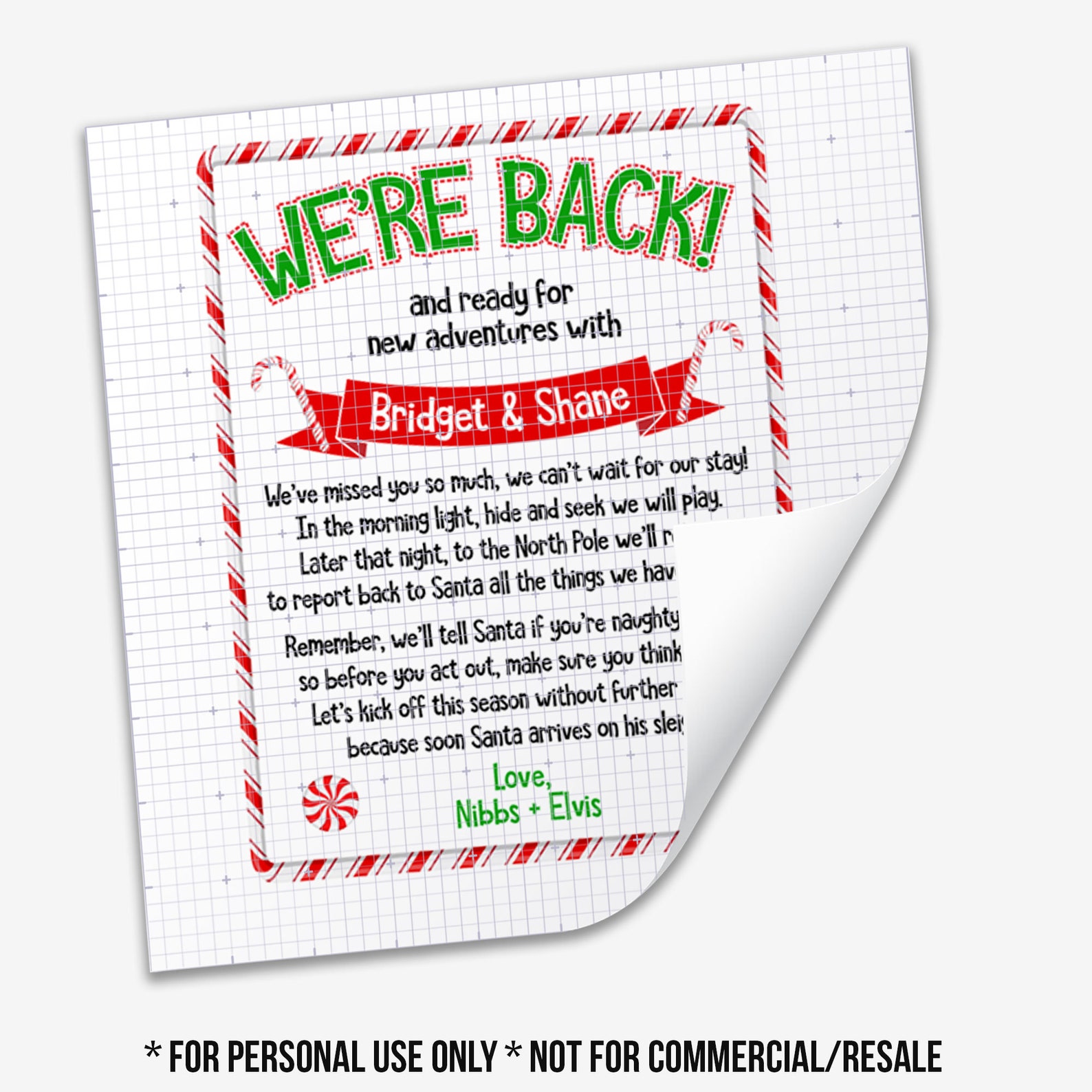 Personalized Elf Letter Welcome Back Letter From Two Elves - Etsy