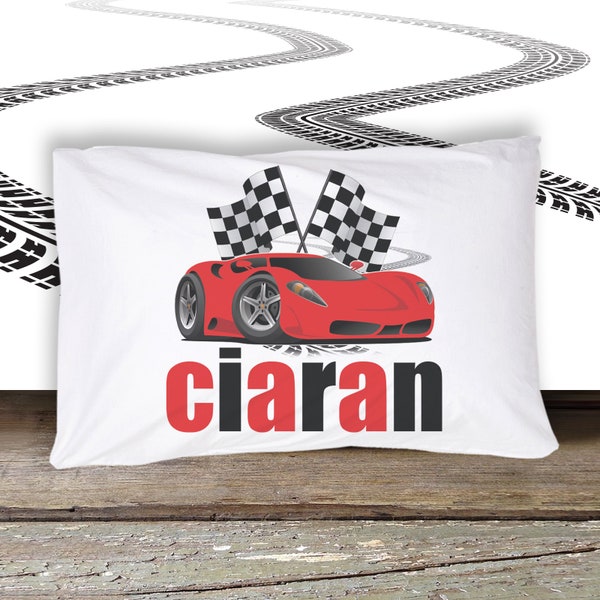 Personalized Racecar Pillow - Etsy