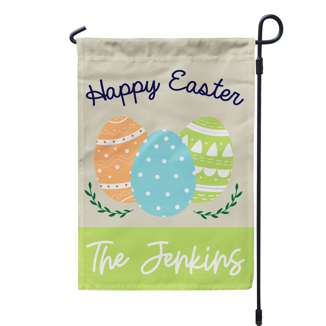 Personalized Easter Garden Flag | Happy Easter Garden Flag | Cute ...