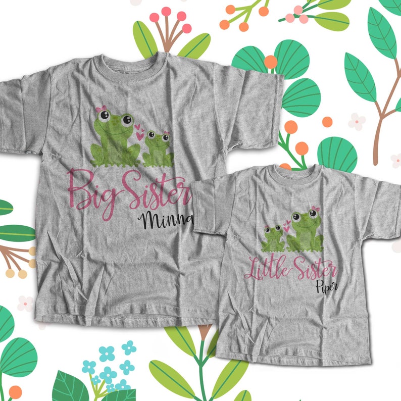 Big Sister Little Sister Shirts Adorable Frog Combination - Etsy