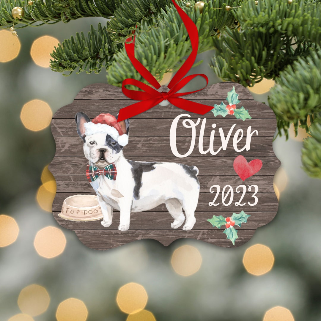 French Bulldog Ornament | Personalized Frenchie Ornament | Pet Dog ...