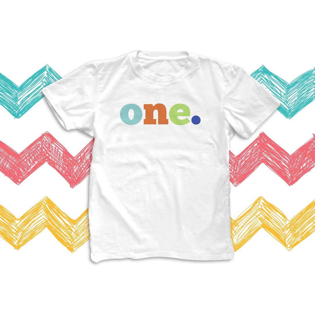 First Birthday Shirt Boy or Girl Pick Your Letter Colors Custom 1st ...