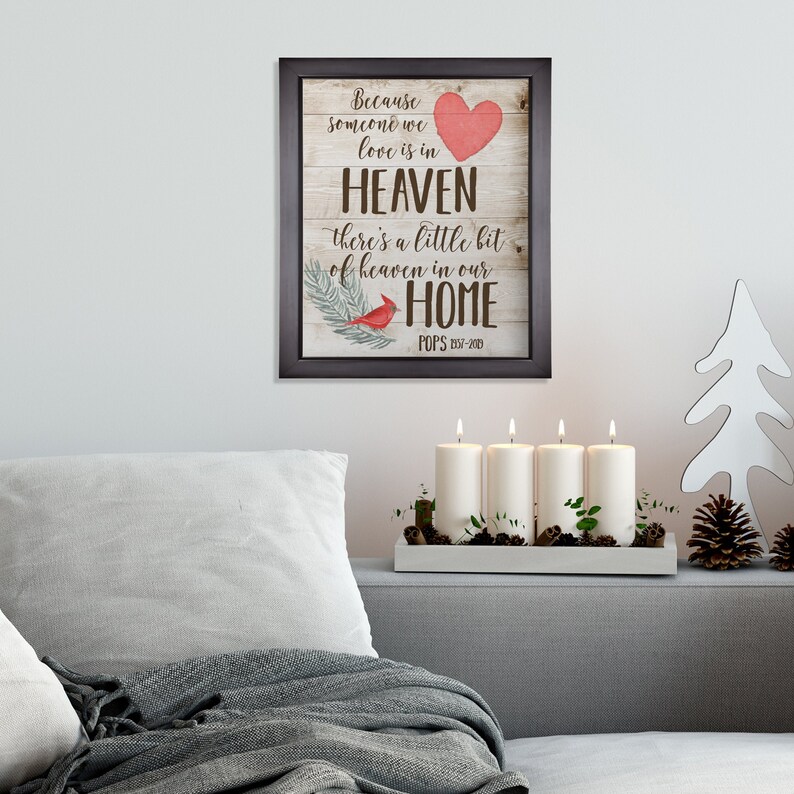 Heaven in our home custom print memorial canvas heaven in | Etsy