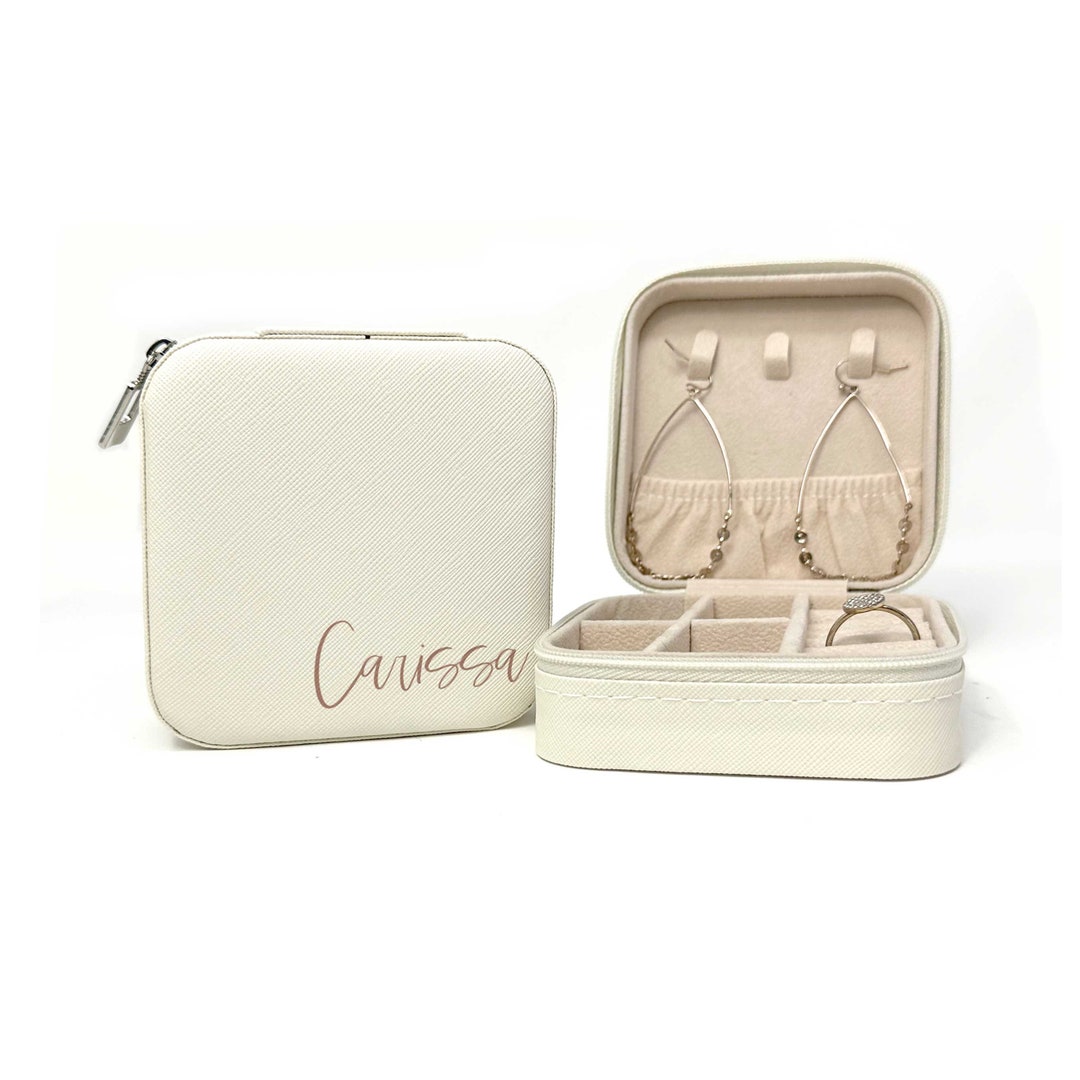 Personalized Name or Title Jewelry Box Small Travel Kit Custom Jewelry ...