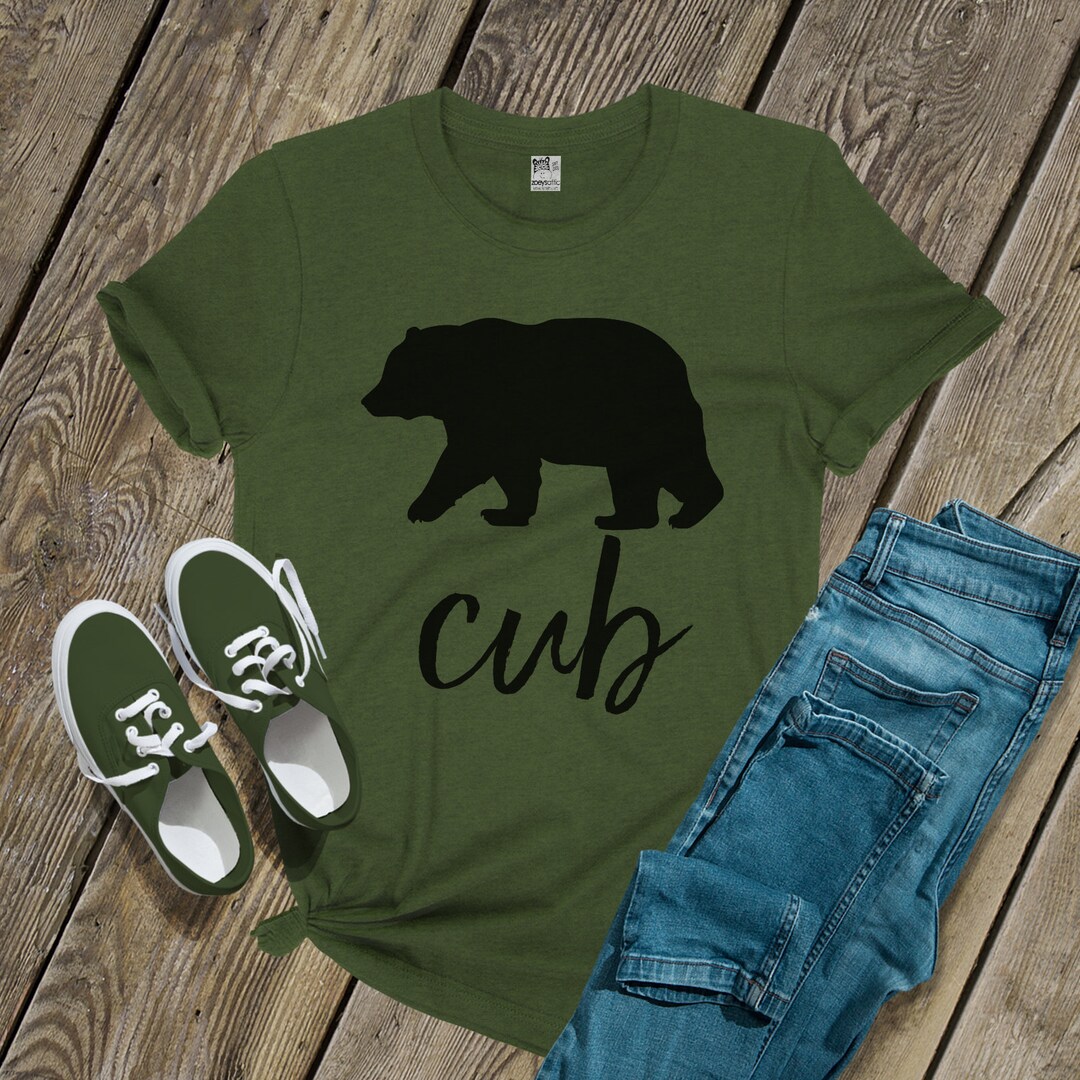Cub Bear Shirts | Adult Cub Bear Moss Green Unisex Tshirt | Cub Bear ...