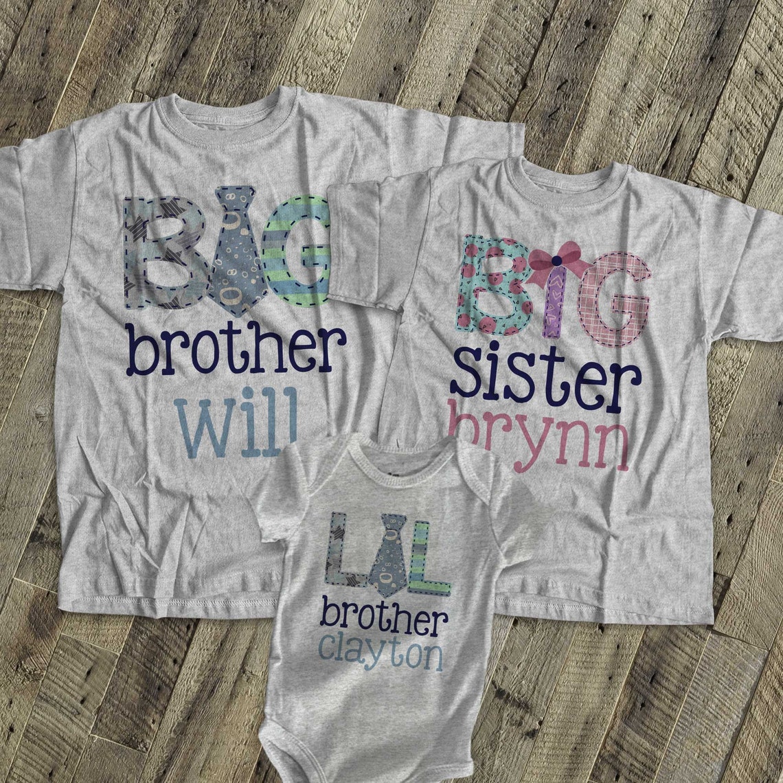 Matching Brother Sister Sibling Shirts Set of Three Matching - Etsy