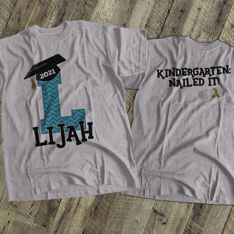 Graduation shirt boy graduation shirt with chevron initial | Etsy