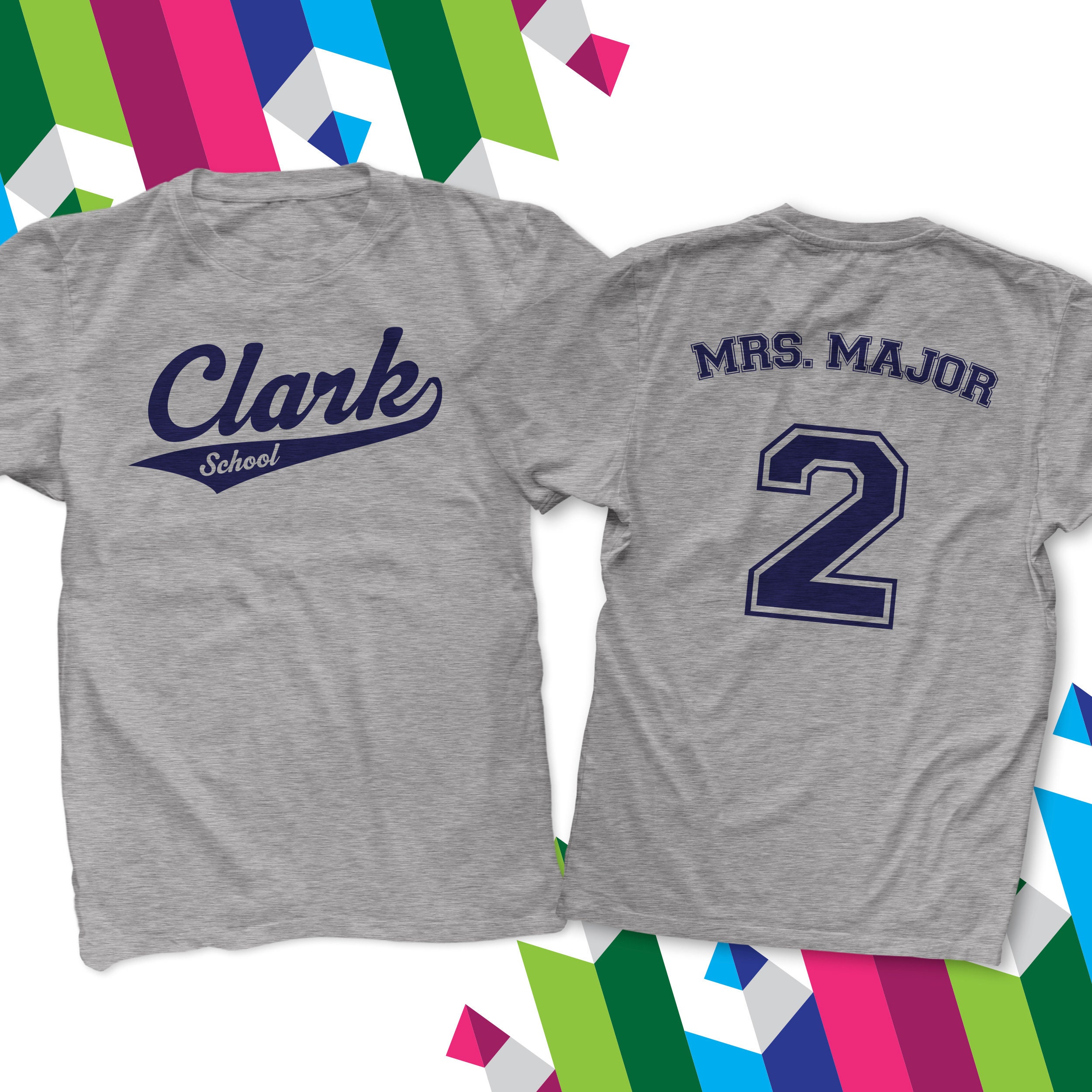 Team Sporty Matching Teacher Shirts Department Team Shirts School Front ...