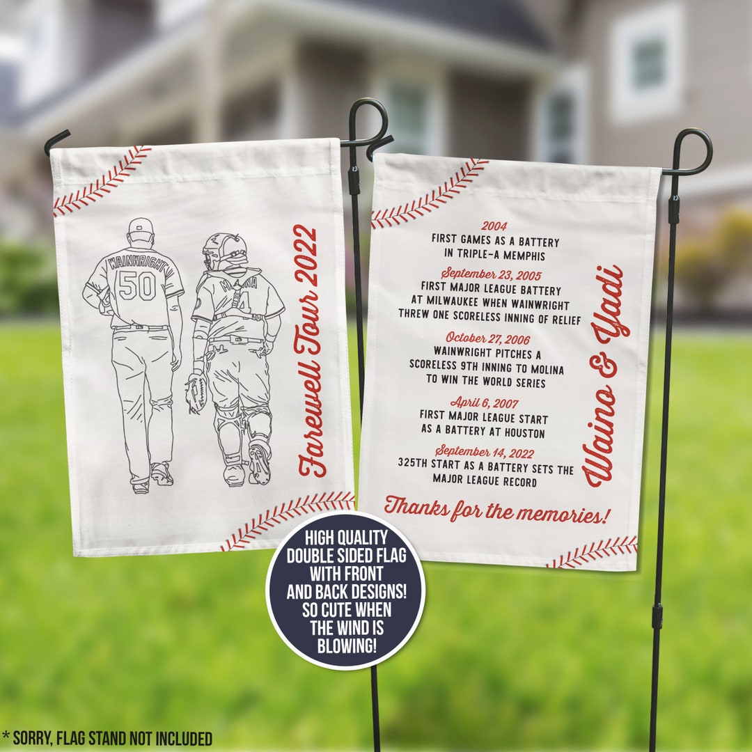 Garden Flag Farewell Tour 2022 | Waino Yadi Cardinal Keepsake Flag ...