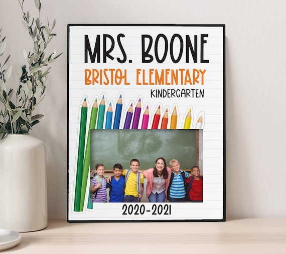 Teacher Photo Frame Class Photo Personalized Picture Frame - Etsy