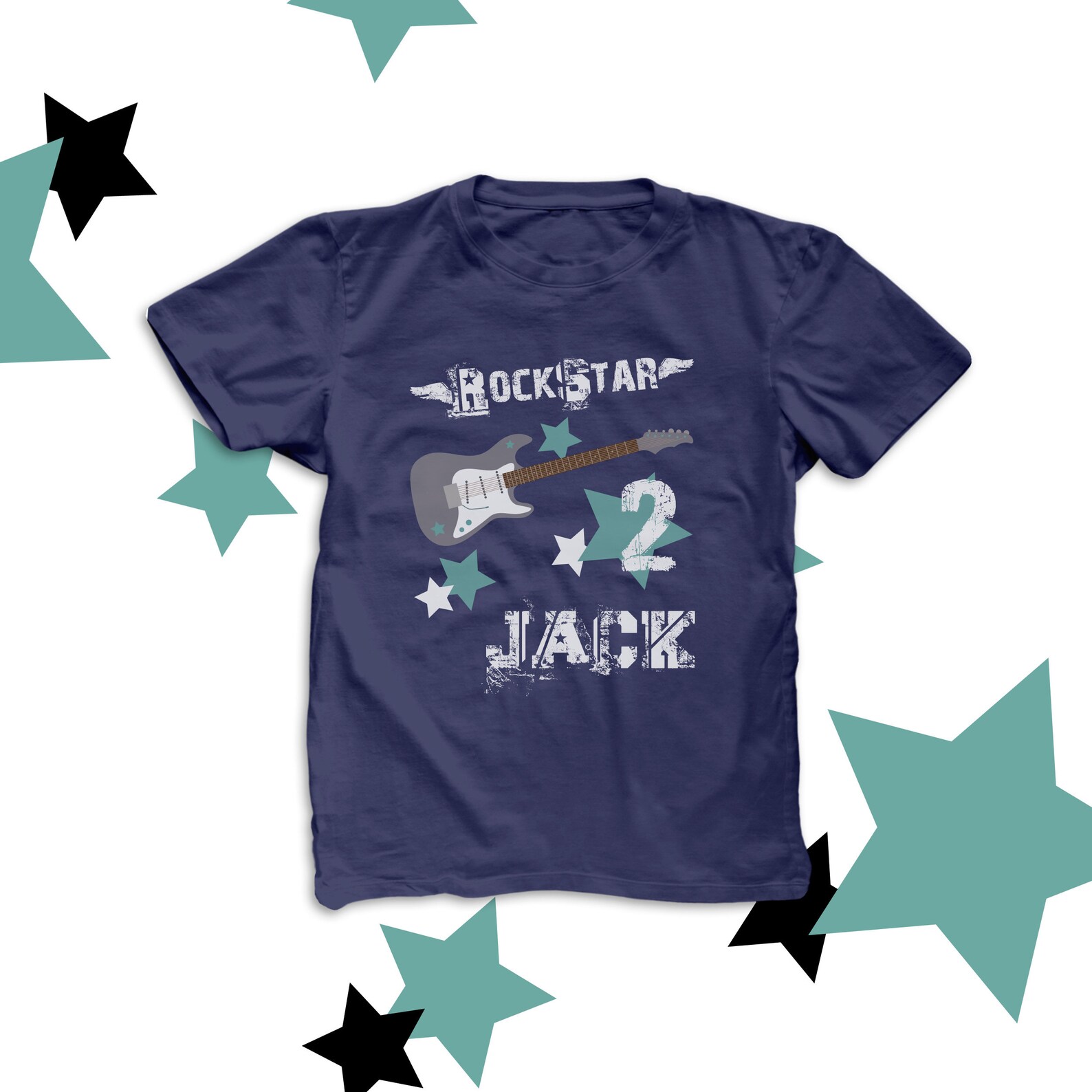 Rockstar Birthday Boy T-shirt Personalized Rock Star Dark T Shirt 22BD ...