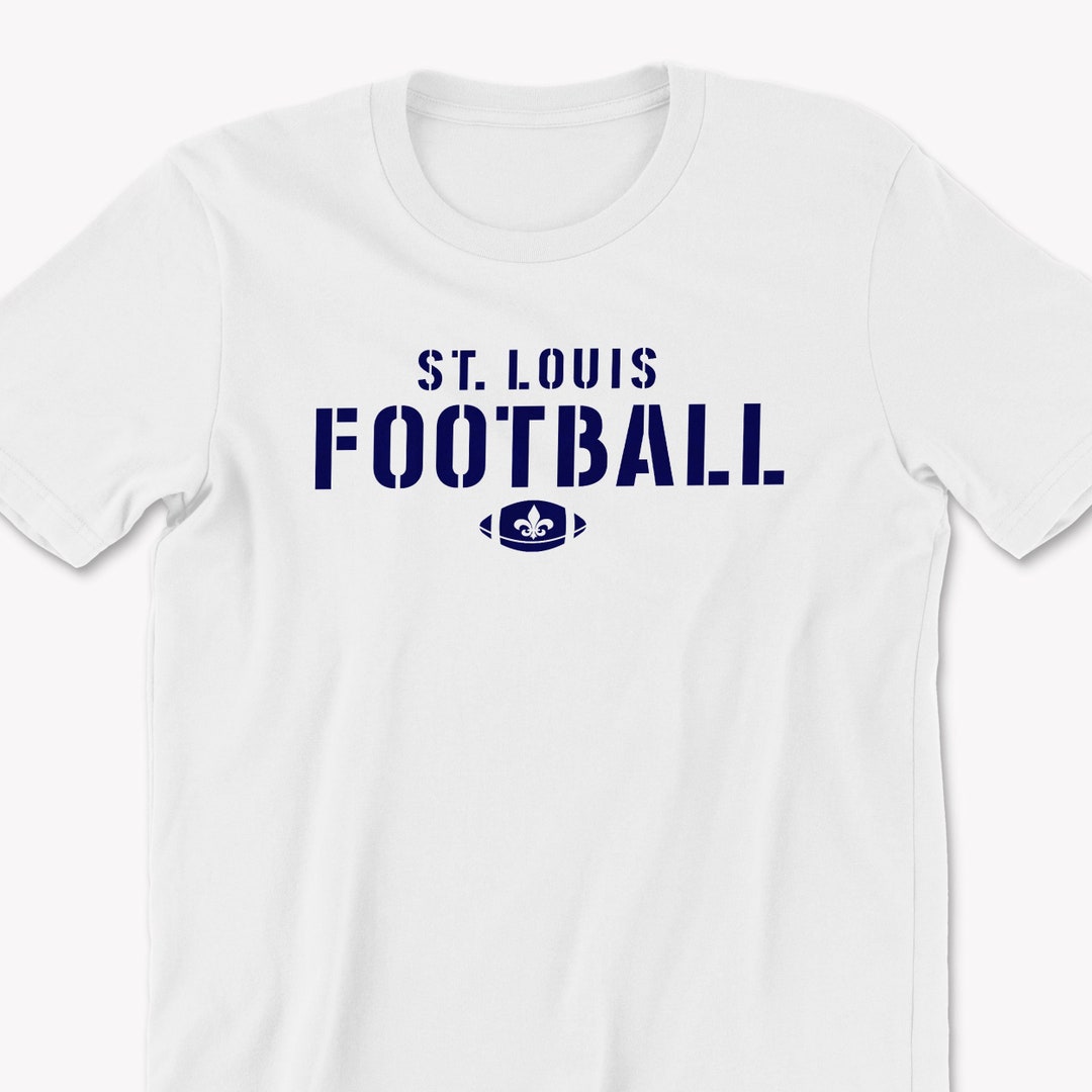 St. Louis Football Shirt | Retro Stencil Font St. Louis Football T ...