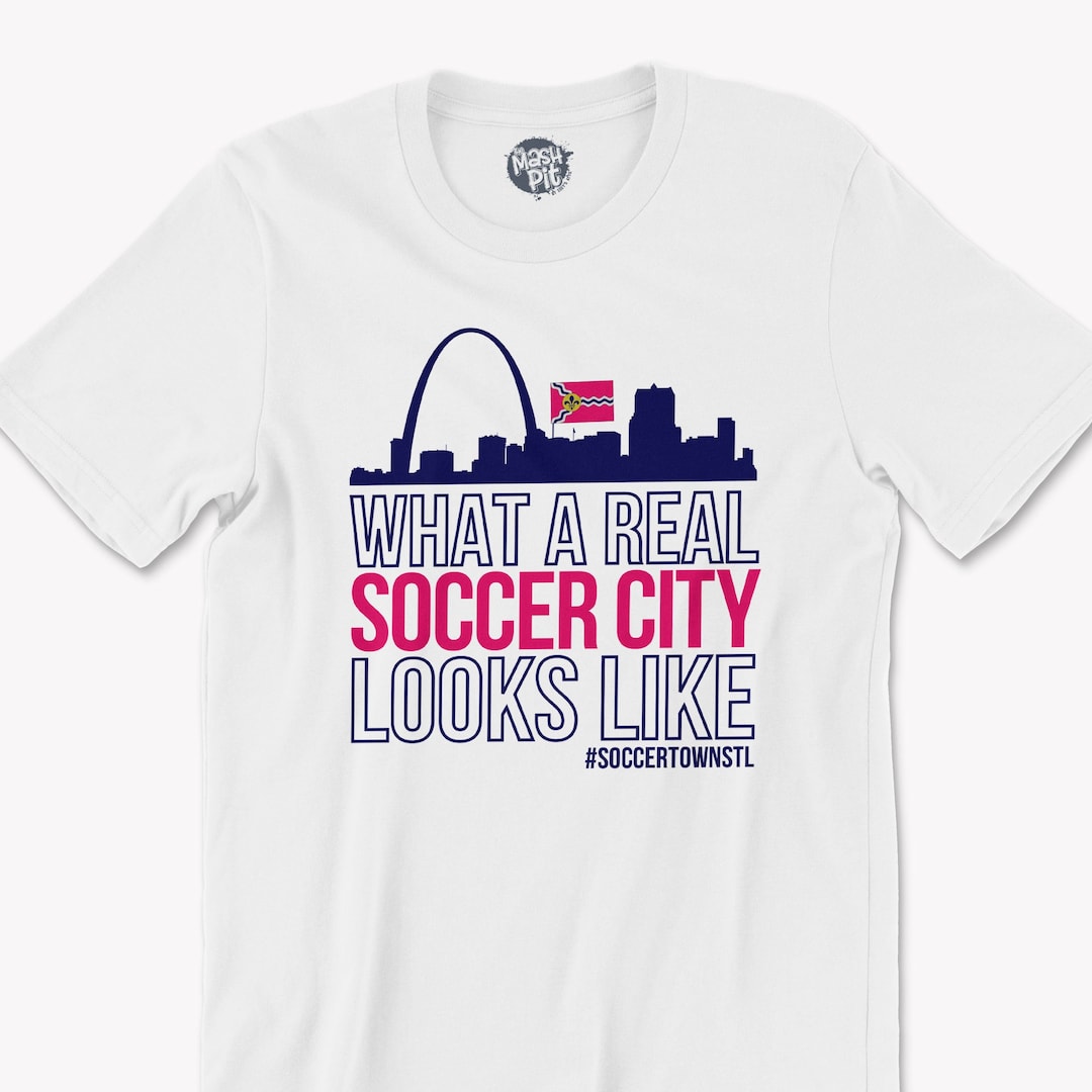 Saint Louis Soccer Shirt | Real Soccer City St Louis Skyline Tshirt ...