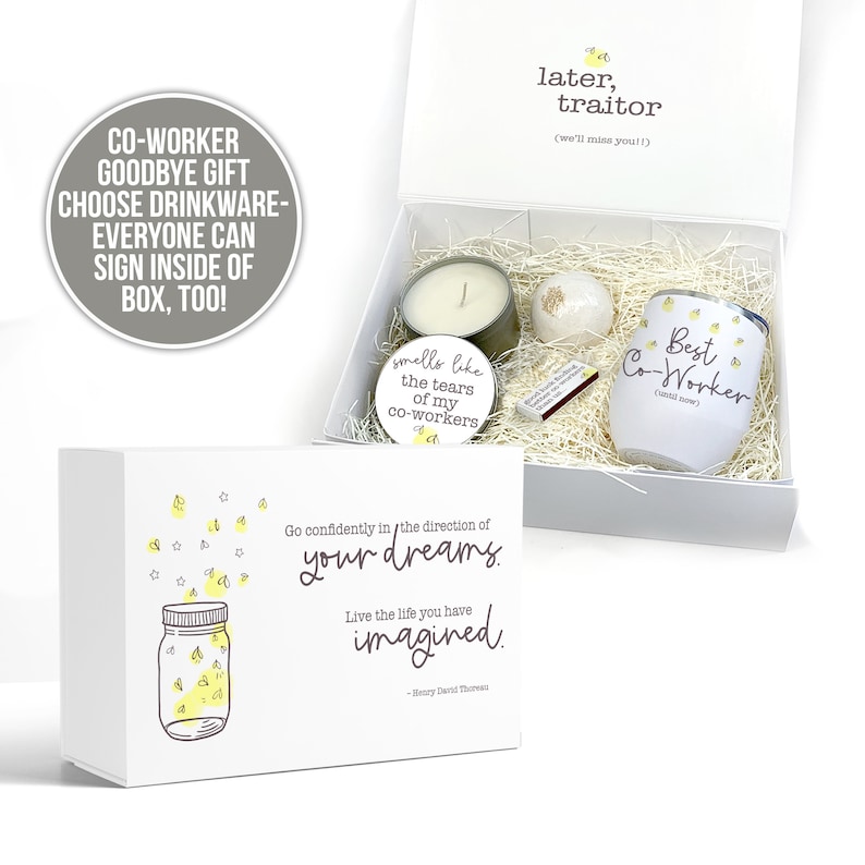 Co-worker Goodbye Gift Boxes Later Traitor We'll Miss You - Etsy