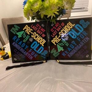 Pre-school Graduation Cap Funny Last Day Ready for Kindergarten ...