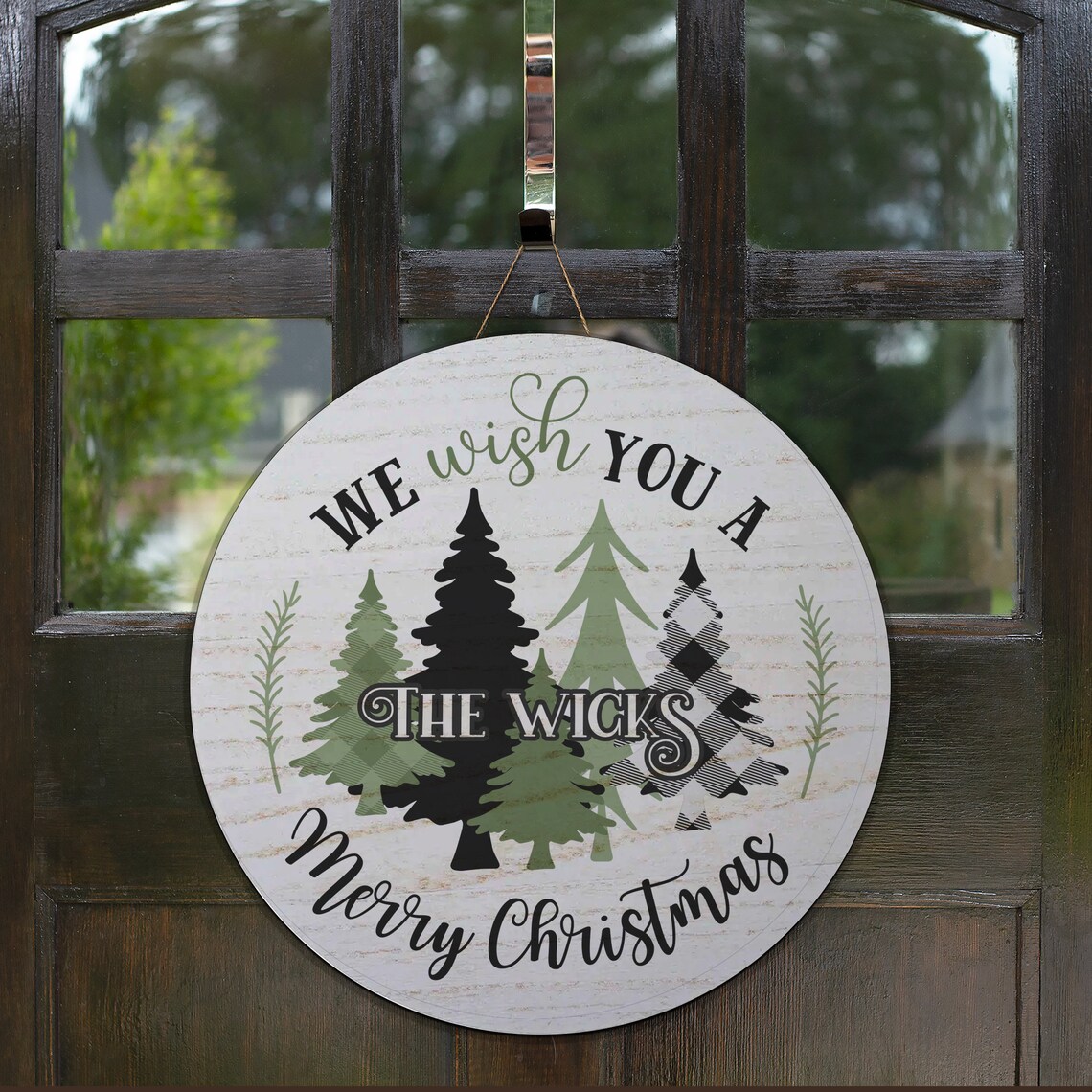 We Wish You a Merry Christmas Personalized Sign With Bow - Etsy
