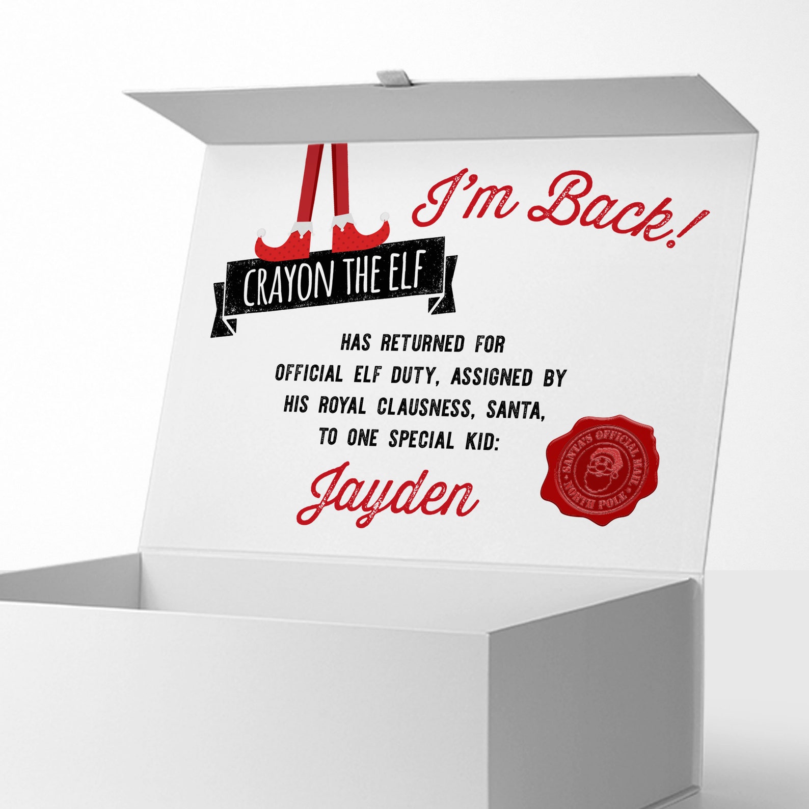 Christmas Elf Box | Elf Arrival Kit | Christmas Gift Box | Personalized ...
