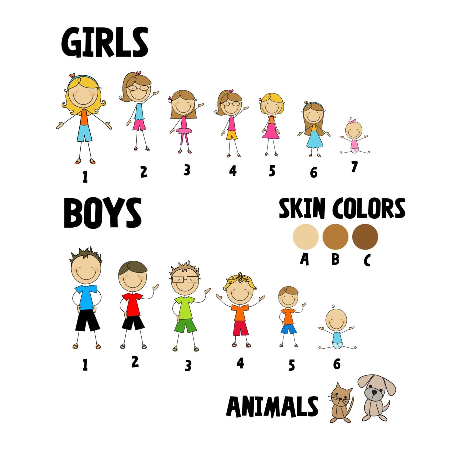 Personalized Grandpa or Dad Stick Figure Family Tshirt MGPG - Etsy