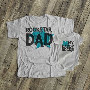Rockstar Dad My Daddy Rocks Matching Dad and Kiddo T-shirt or Bodysuit ...