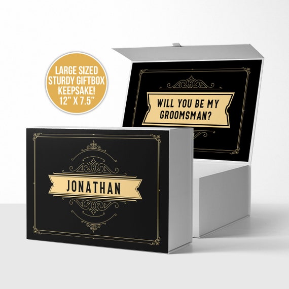 Groomsmen Boxes Groomsman Proposal Box Personalized Will | Etsy