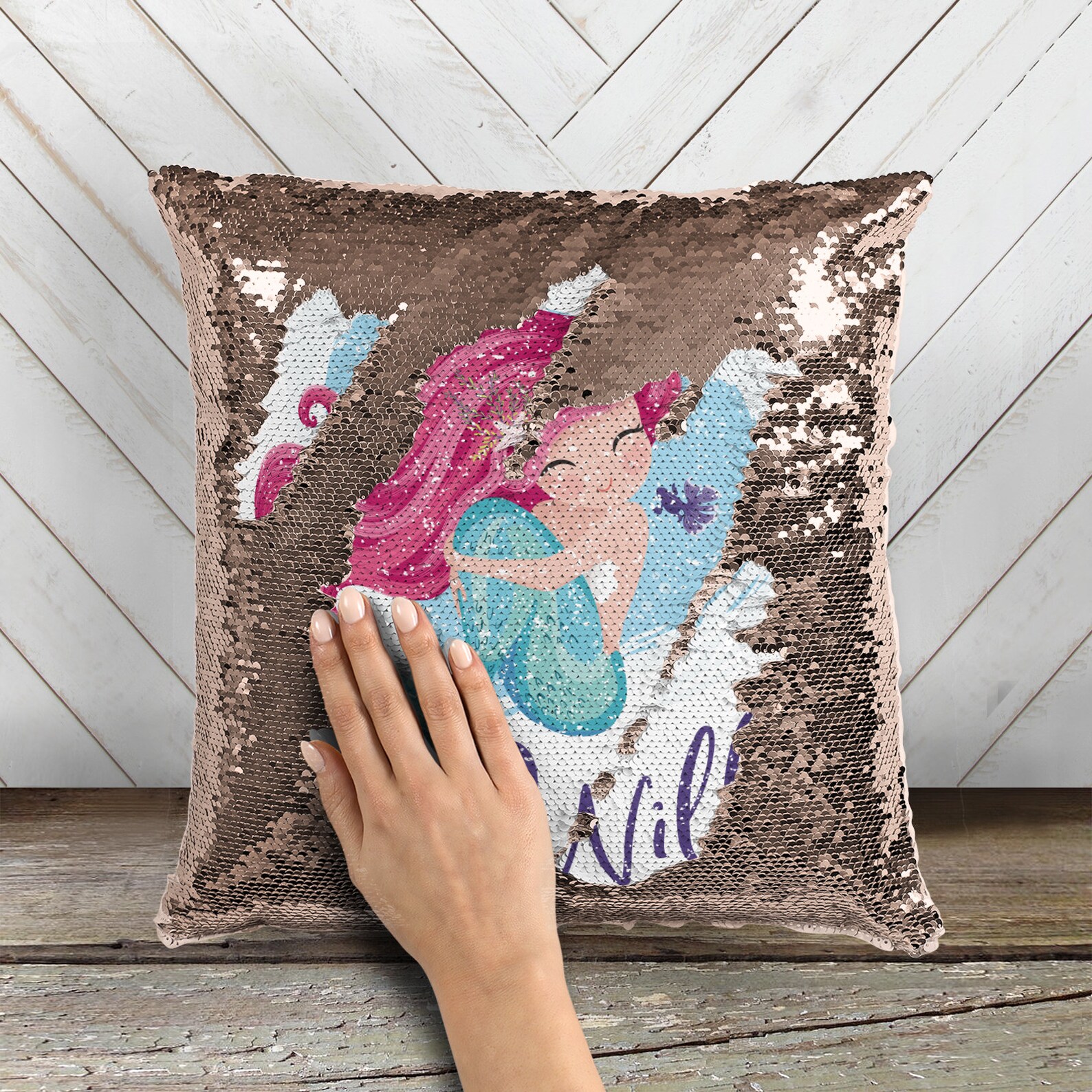 Mermaid Sequin Pillow Reversible Sequin Mermaid Pillowcase - Etsy