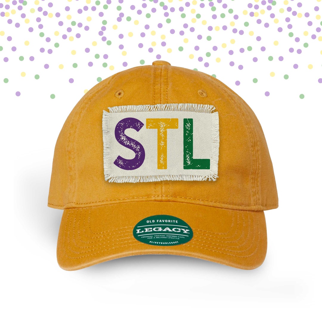STL Raggy Patch Cap Saint Louis Airport Code Patch Hat Purple Green ...