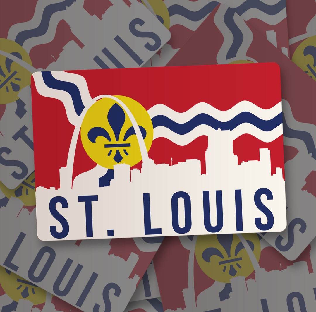 Sticker Vinyl Decal | Saint Louis Flag Sticker | St Louis Arch Skyline ...