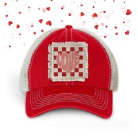 Valentine's Day Trucker Hat, Embroidered Heart Hat, Valentine's Day ...