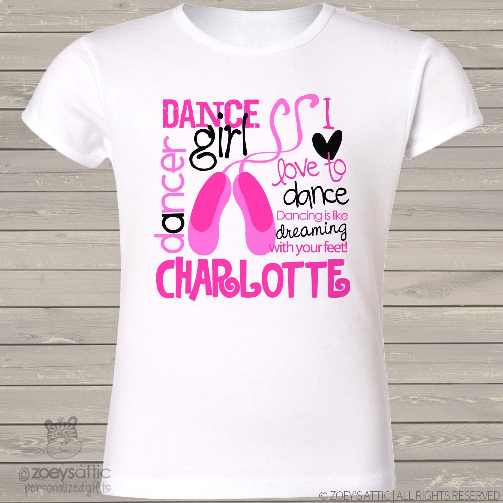 Childrens personalized shirt-dance girl ballet adorably | Etsy