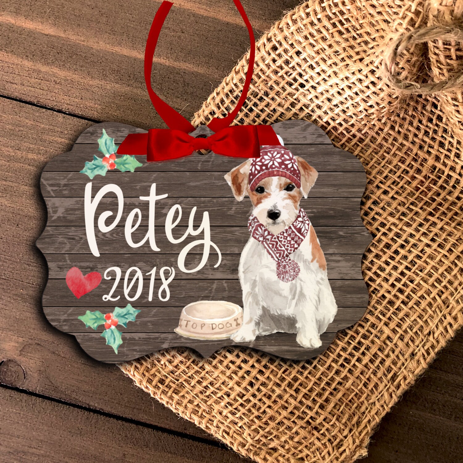 Jack Russell Terrier Ornament | Personalized Jack Russell Terrier ...