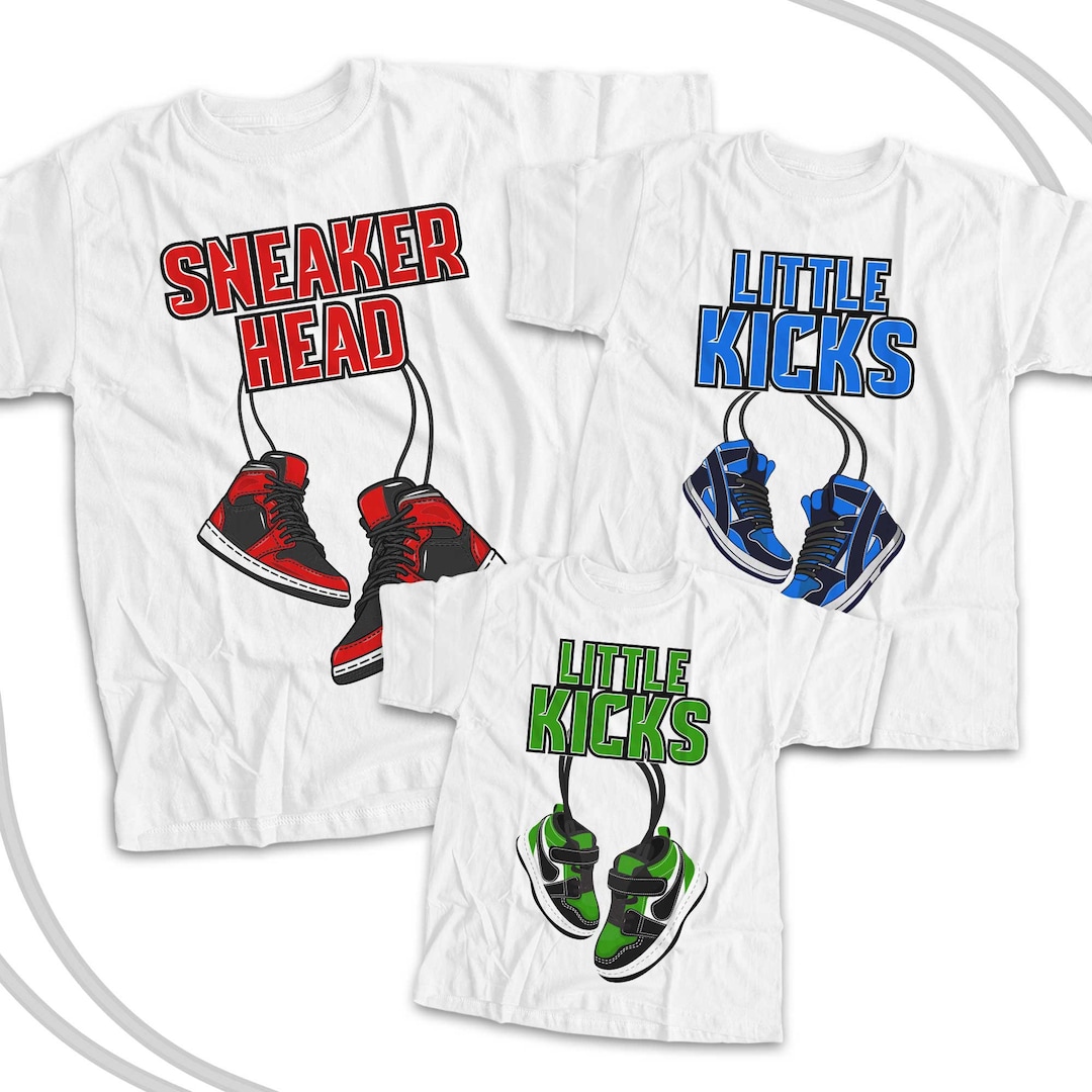 Sneaker Head and Little Kicks Matching Shirt Gift Set | Sneaker Family ...