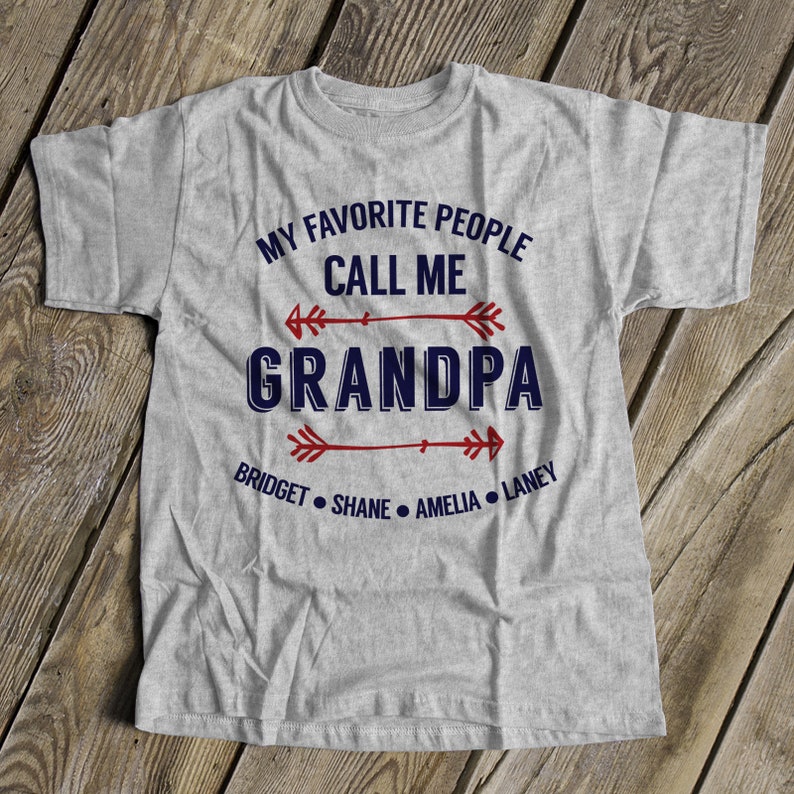 Personalized Grandkids Name Grandpa Shirt My Favorite People | Etsy Personalized Grandkids Name Grandpa Shirt My Favorite People | Etsy